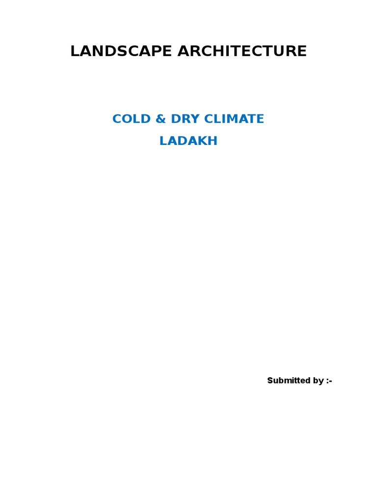 Landscape Architecture Pdf Desert Climate