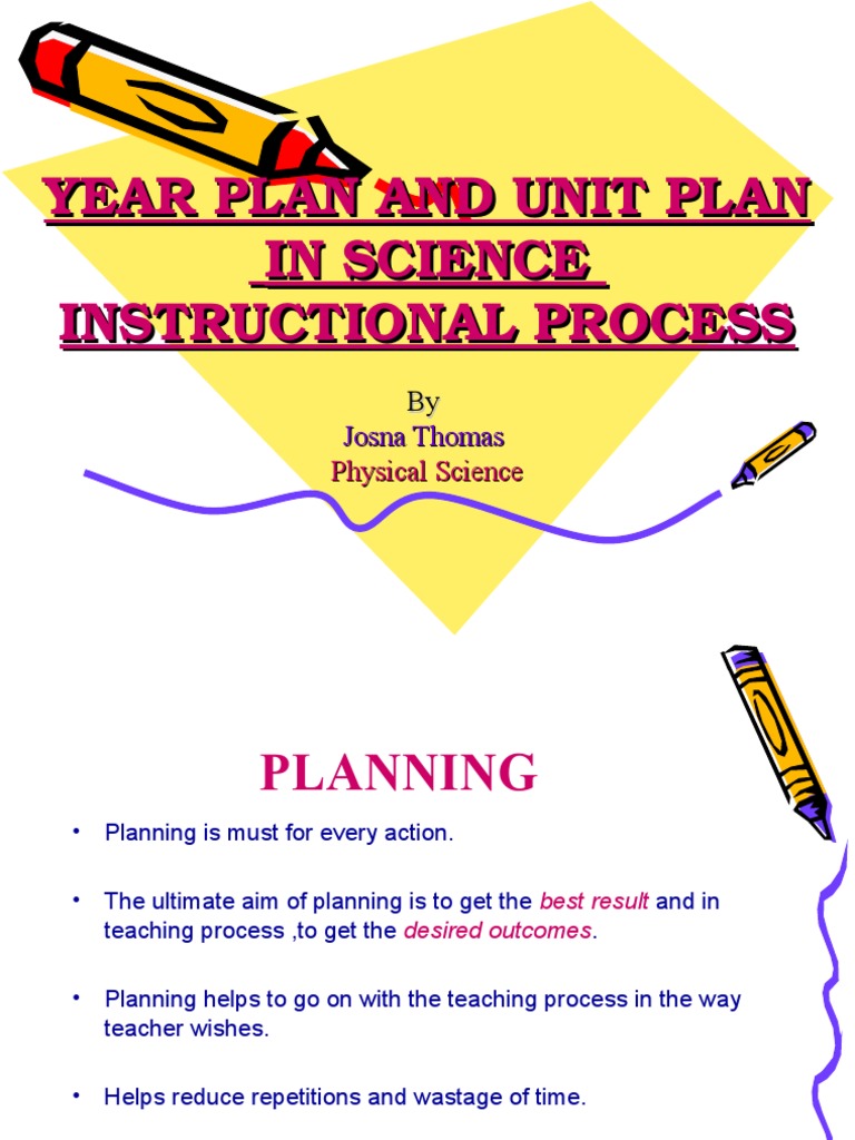 Year Plan and Unit Plan | PDF | Lesson Plan | Cognition
