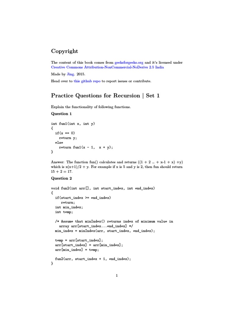 Recursion 2 0 Pdf Subroutine Array Data Structure
