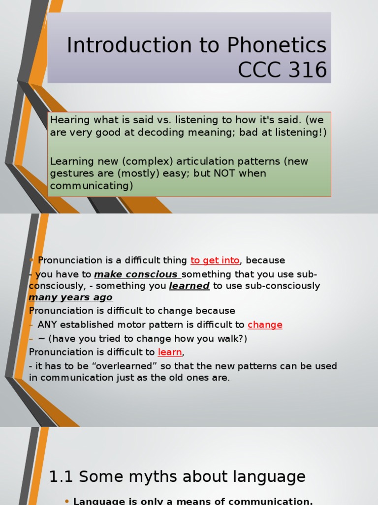 Phonetics Introduction | Speech | Phonetics