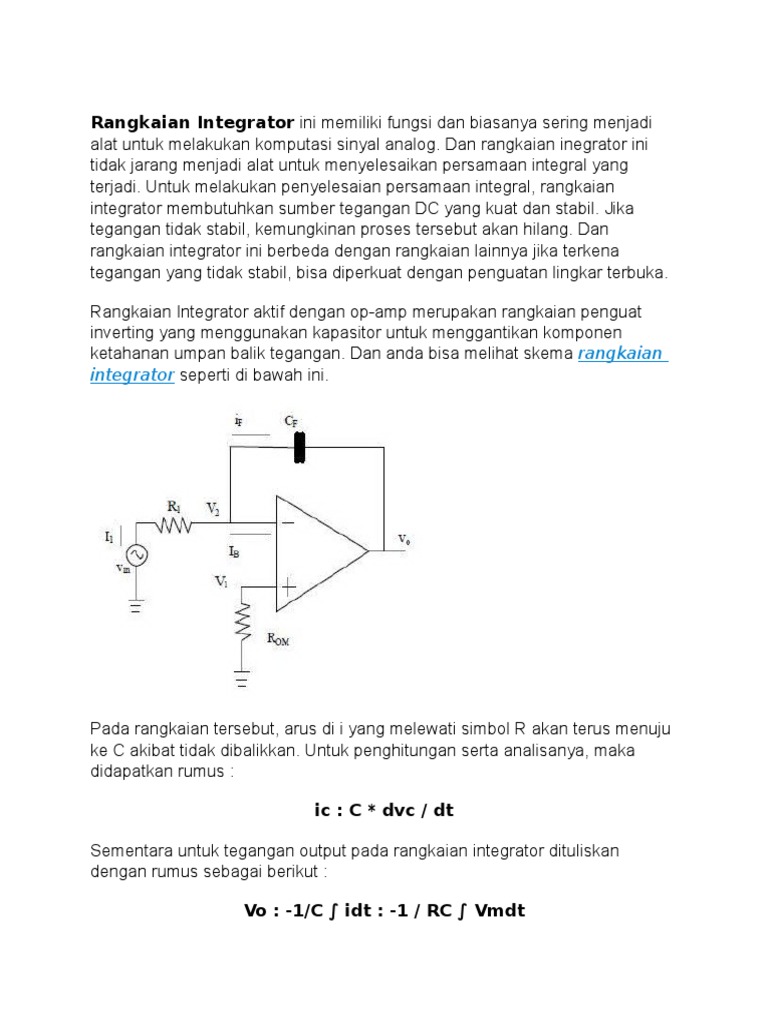 Rangkaian Integrator | PDF