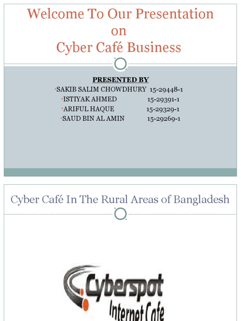 Presentation of cyber cafe | Strategic Management | Advertising | Free ...