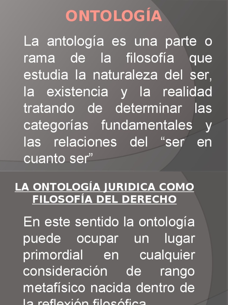 ONTOLOGÍA | Ontología (Ciencias de la información) | Concepto | Prueba ...