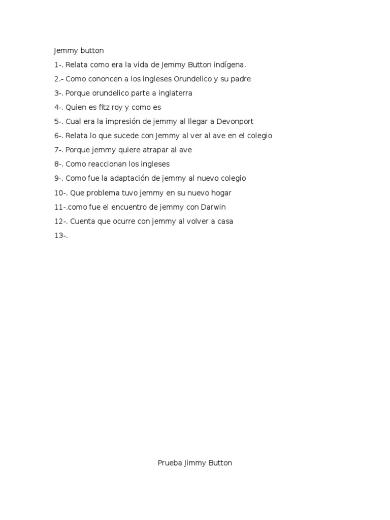 Control Jemmy BUtton | PDF