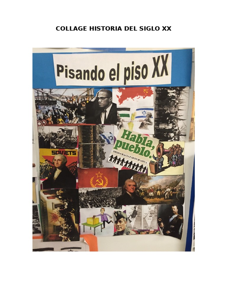 Collage Historia del siglo XX | Malcolm x | Trece colonias