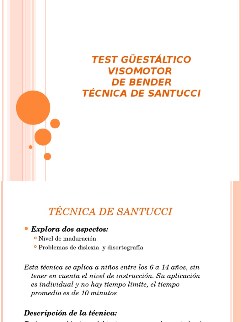 Test Visomotor de Bender-Santucci | PDF | Sicología