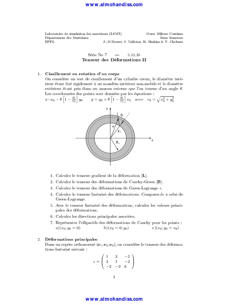 4 Exercices Corriges MMC PDF | PDF | Valeur propre, vecteur propre et ...