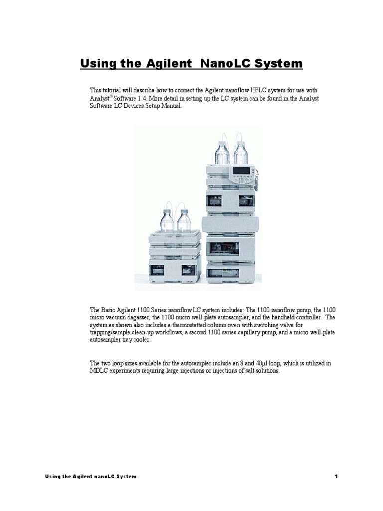10 Agilent NanoLC System | PDF | Electrical Connector | Pump
