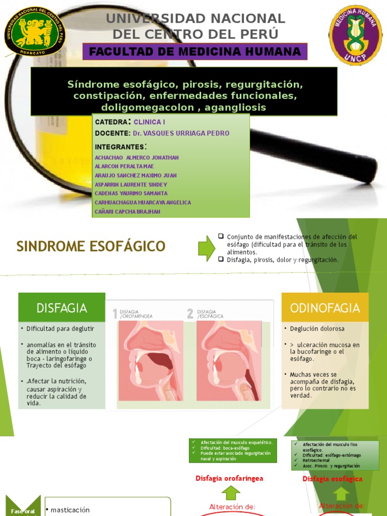 Síndrome Esofágico, Pirosis, Regurgitación, Constipación, Enfermedades ...