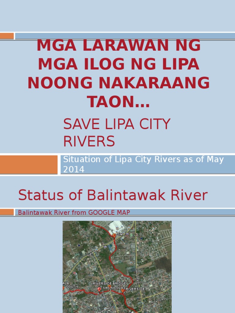 Lipa City Rivers Status As of May 2014 | PDF