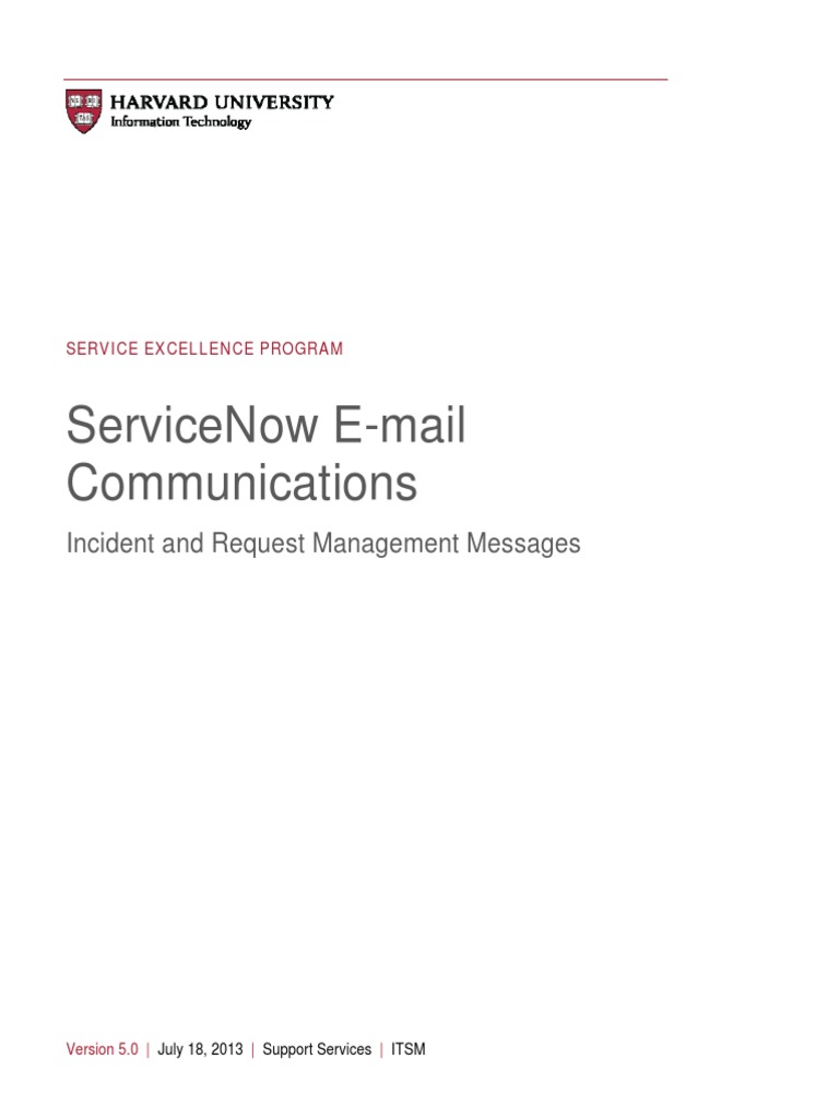 Servicenow Email v5 PDF | Download Free PDF | Email | World Wide Web