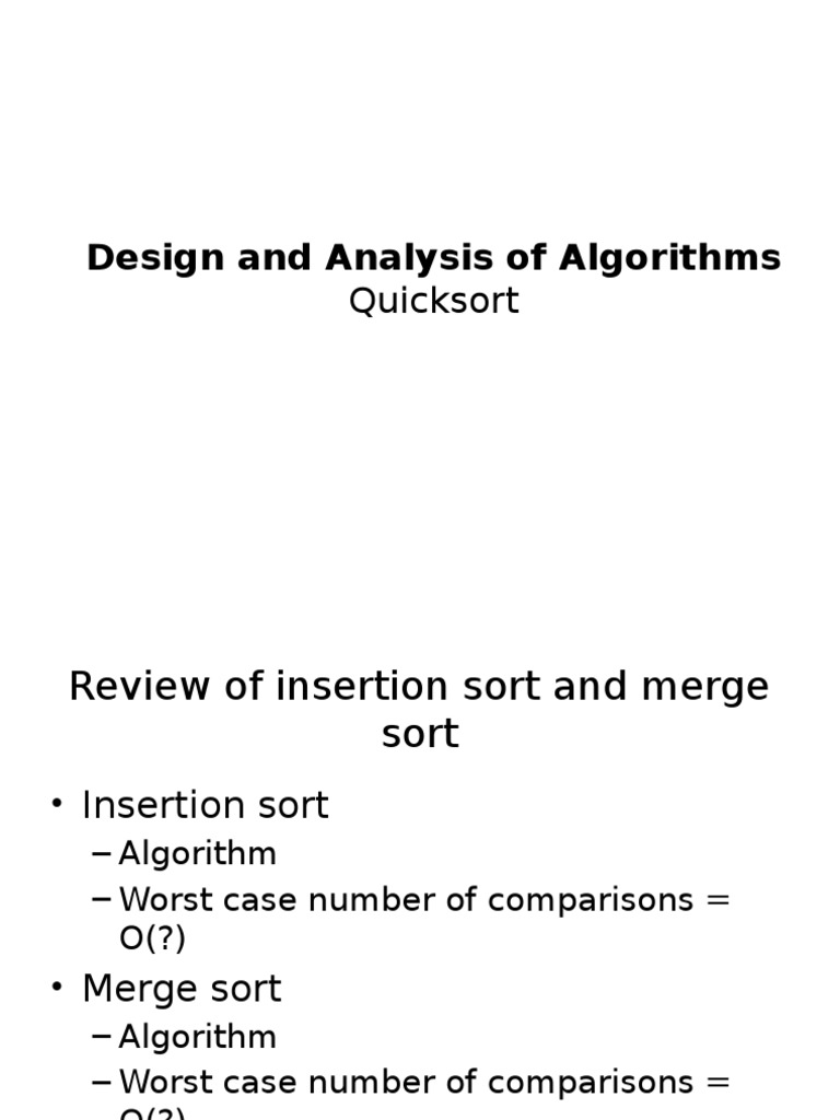 Quick Sort | PDF | Discrete Mathematics | Algorithms And Data Structures Quick Sort | PDF | Discrete Mathematics | Algorithms And Data Structures