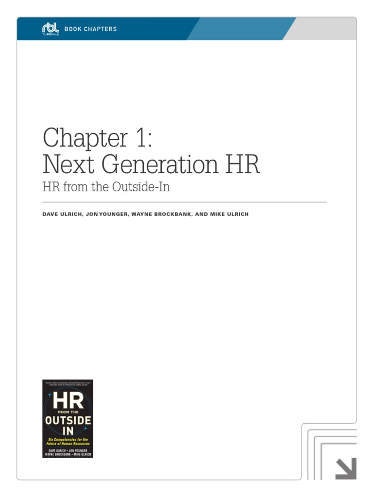 Chapter 1-HR From The Outside in | PDF | Strategic Management | Marketing