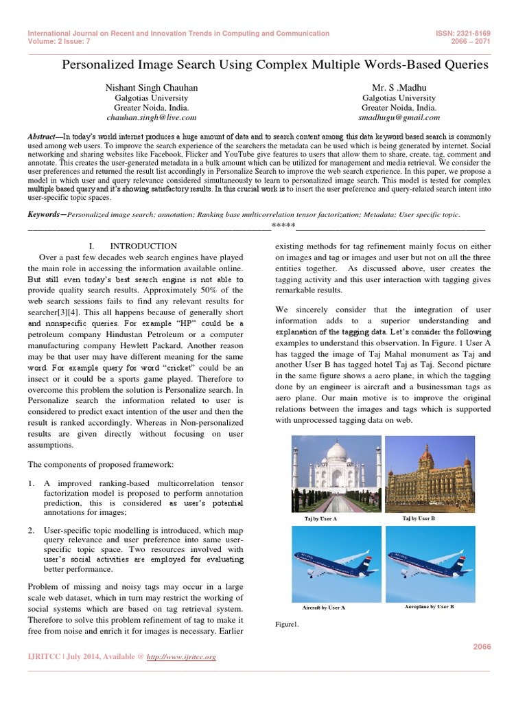 Personalized Image Search Using Complex Multiple Words-Based Queries ...