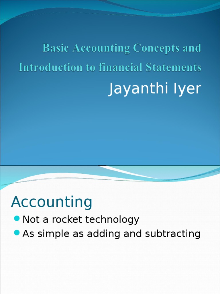 Understanding Basic Accounting Concepts | PDF | Balance Sheet | Equity ...