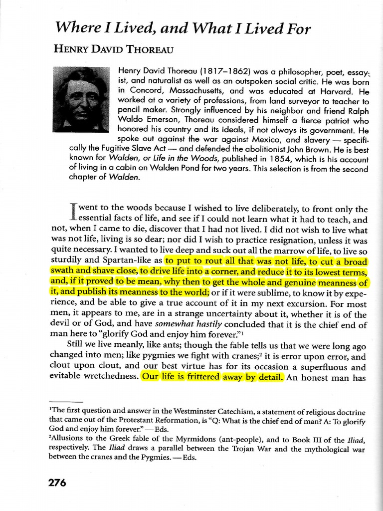 Where I Lived | PDF | Henry David Thoreau | Essays