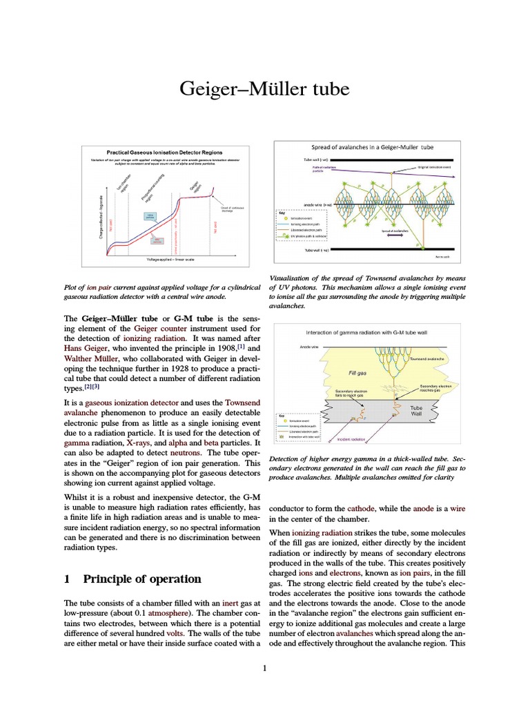 Geiger-Müller Tube | PDF | Ionizing Radiation | Nuclear Physics