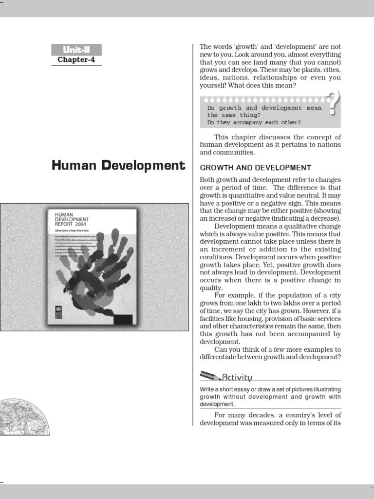Human Development-Fundamentals of Geography-NCERT | PDF | Human ...