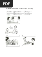 Monthly Test - English - Year 2 | PDF | Teaching Methods & Materials