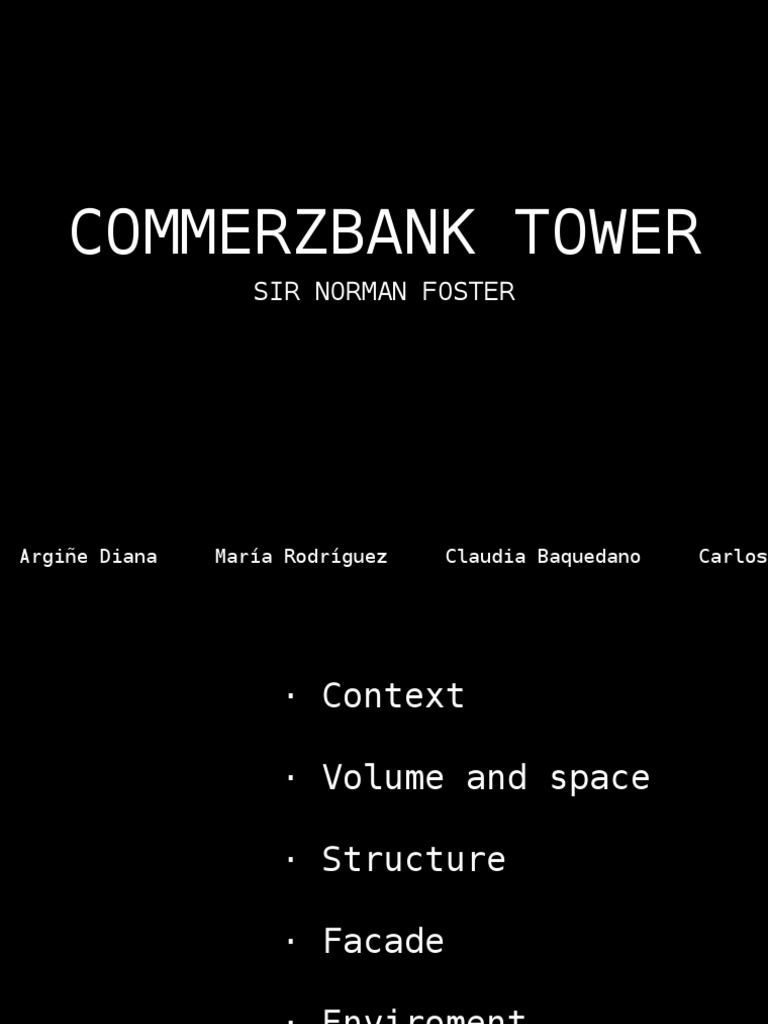 Commerzbank Tower: Structure and Design | PDF