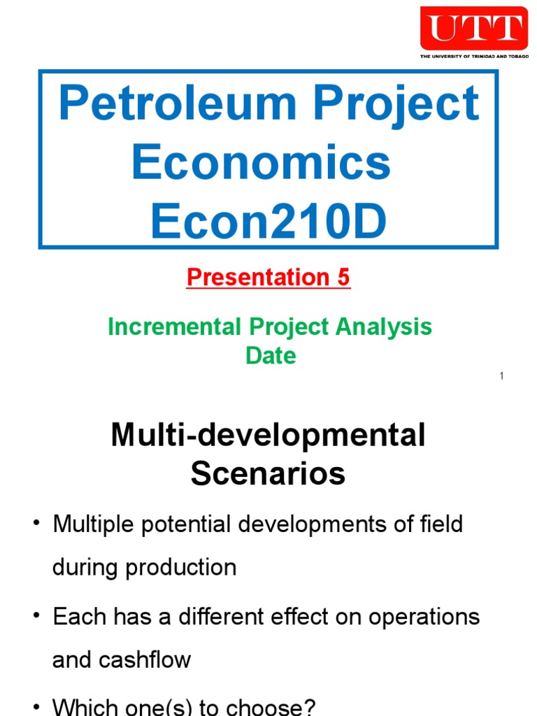 Petroleum Project Economics 05 | Enhanced Oil Recovery | Extraction Of ...