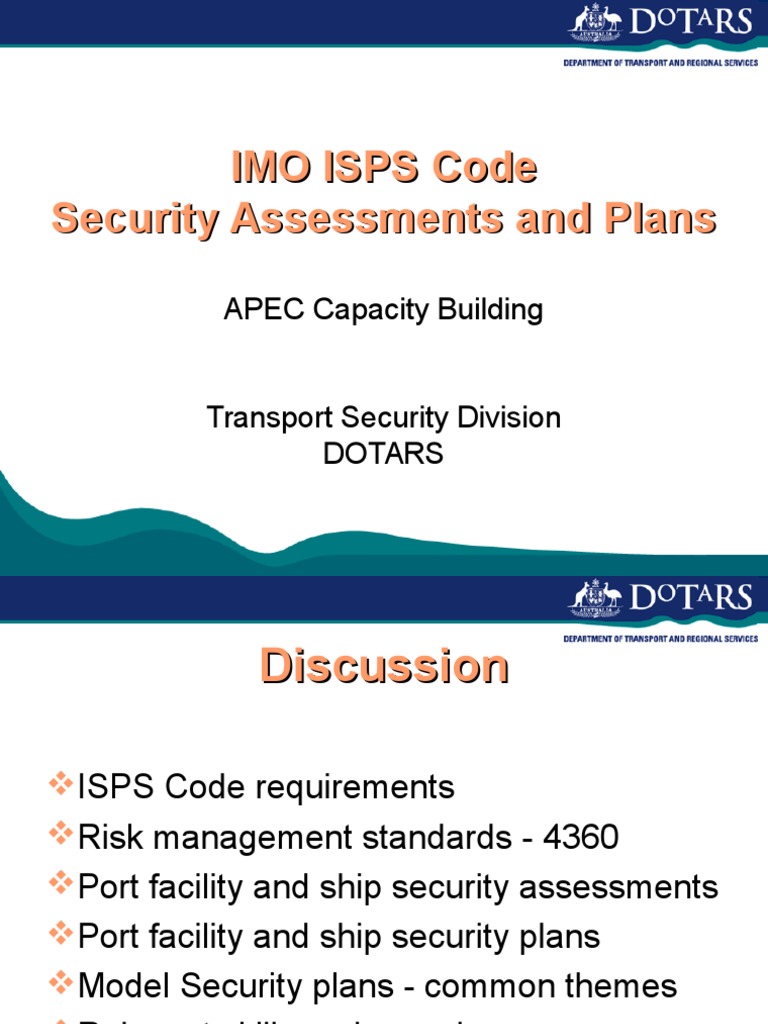 4 IMO ISPS Code - Security Assessments and Plans | PDF | Risk | Risk ...