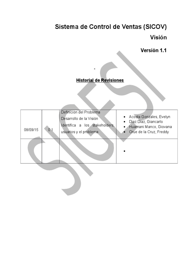 Documento Vision | PDF | Grupo de interés (corporativo) | Cliente