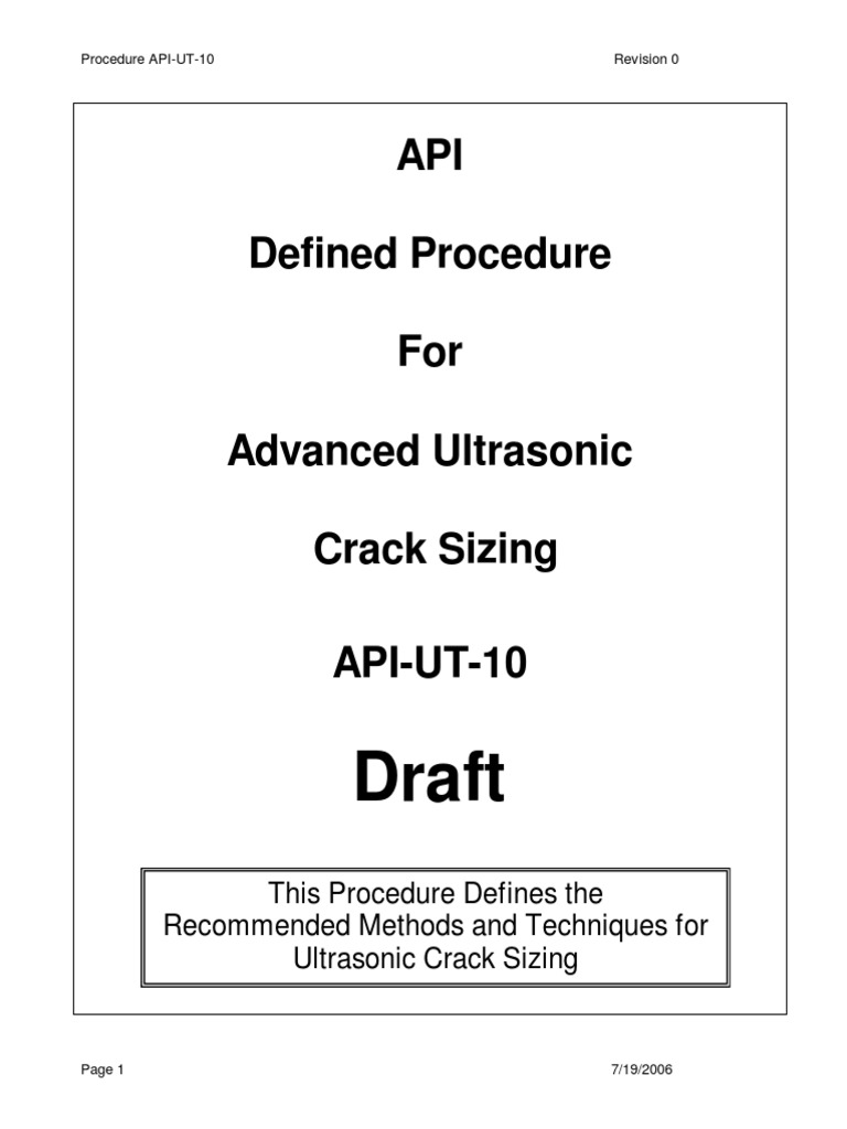 API UT-10 Tofd | PDF | Time Of Flight Mass Spectrometry | Ultrasound
