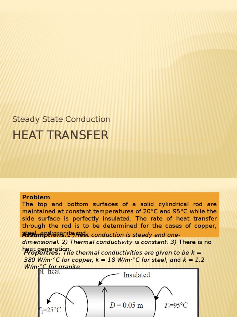 Heat Transfer: Steady State Conduction | PDF