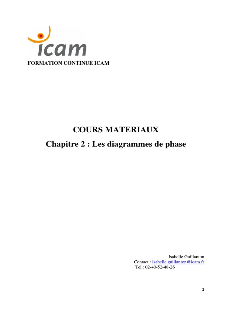 Chapitre2 Diagramme de Phase | PDF | Alliage | Acier