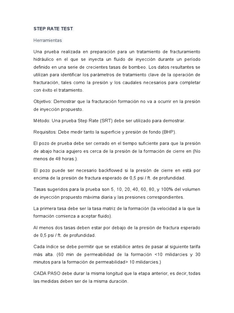 Step Rate Test... Etc Cindel | PDF | Bomba | Agua