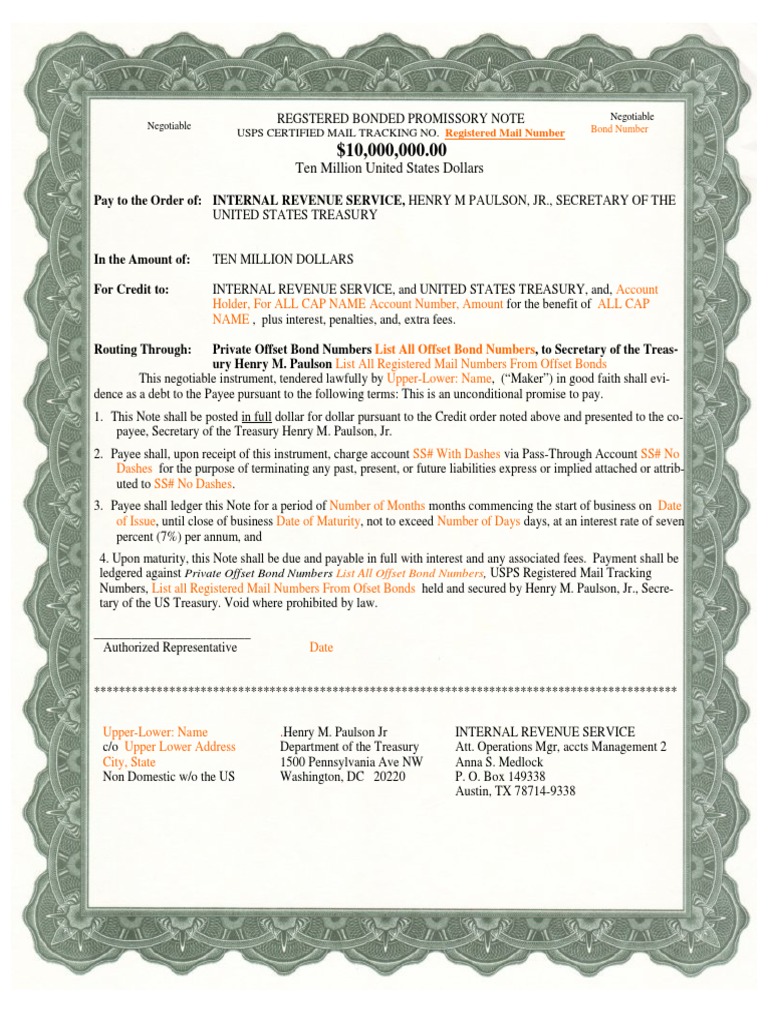 Regstered Bonded Promissory Note | PDF | Bonds (Finance) | Promissory Note