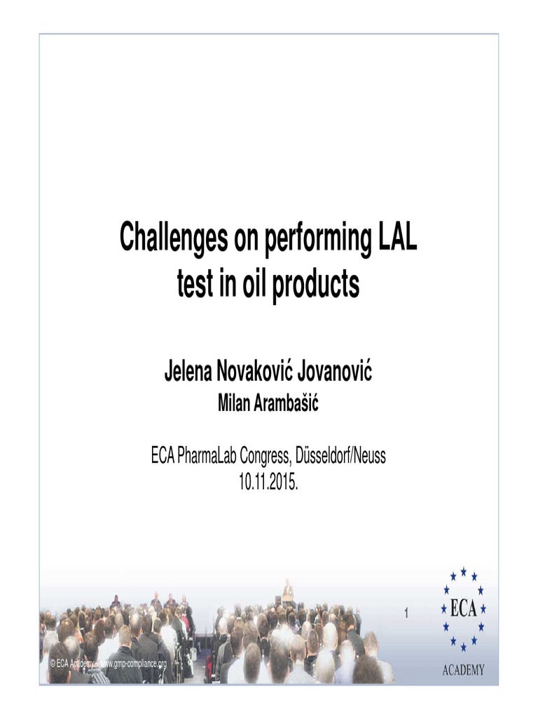 Challenges On Performing LAL Test in Oil Products - Paper No. 95. | PDF ...