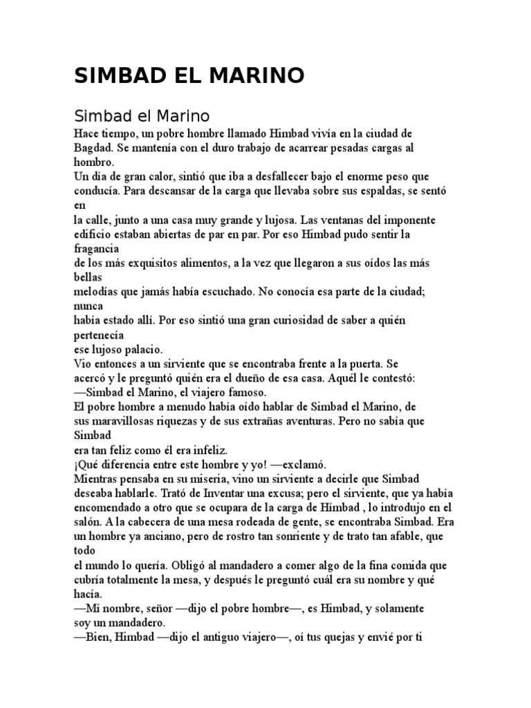 Simbad El Marino | PDF | Barcos | Aves
