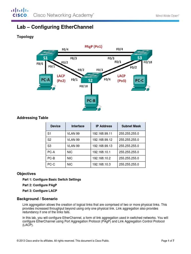 3 2 1 4 Configuring - EtherChannel | PDF | Network Switch | Network ...