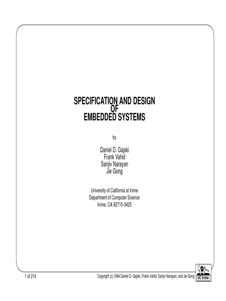 Gajski Vahid Book Ss Slides | PDF | Computer Science | Areas Of Computer Science