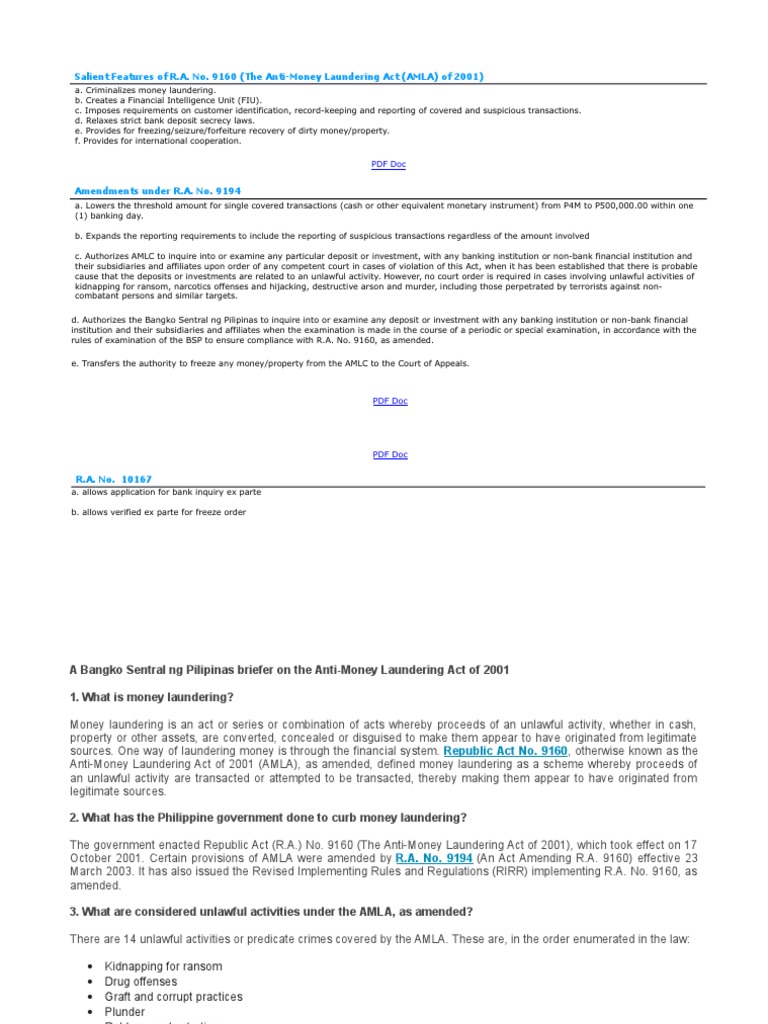 Overview of the Anti-Money Laundering Act | PDF | Money Laundering | Virtue