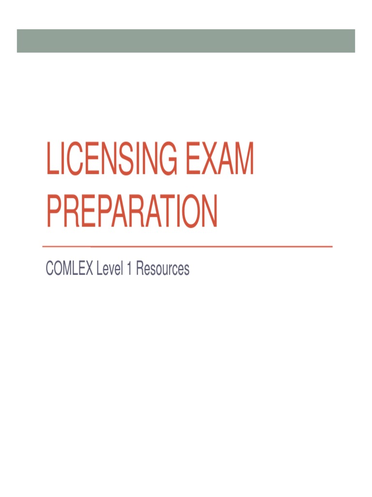 Board Prep-COMLEX Level 1 Resources | PDF | United States Medical ...