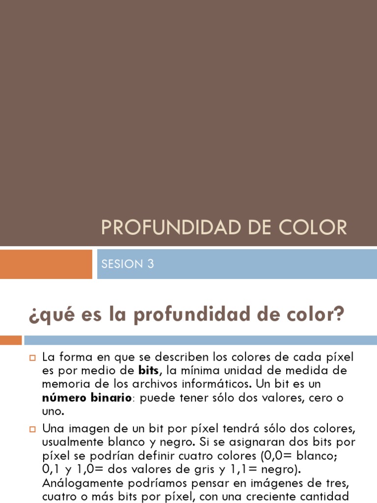 Profundidad Del Color | PDF | Píxel | Color