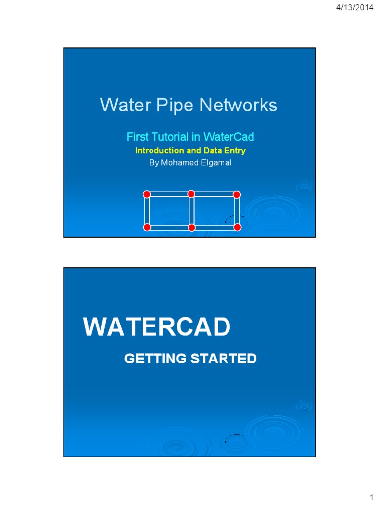 My First Tutorial in WaterCad Handout | PDF | Pump | Valve