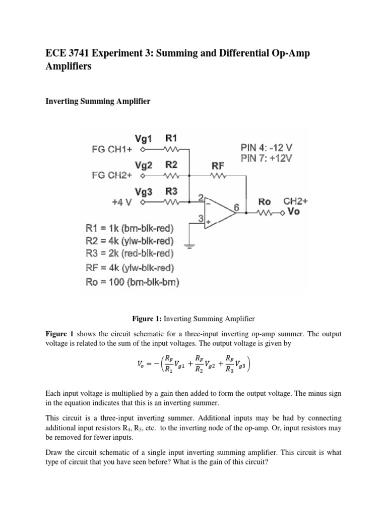 Ece 3741 | PDF | Amplifier | Operational Amplifier