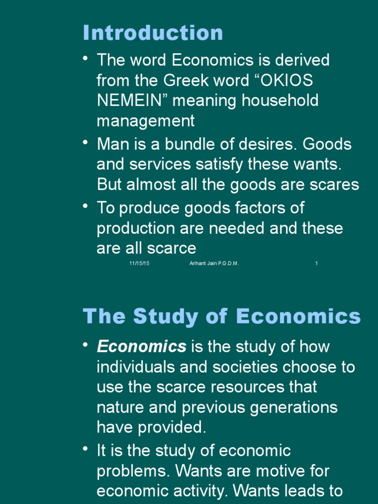 Introduction to Economic Principles | PDF | Economic System | Economics