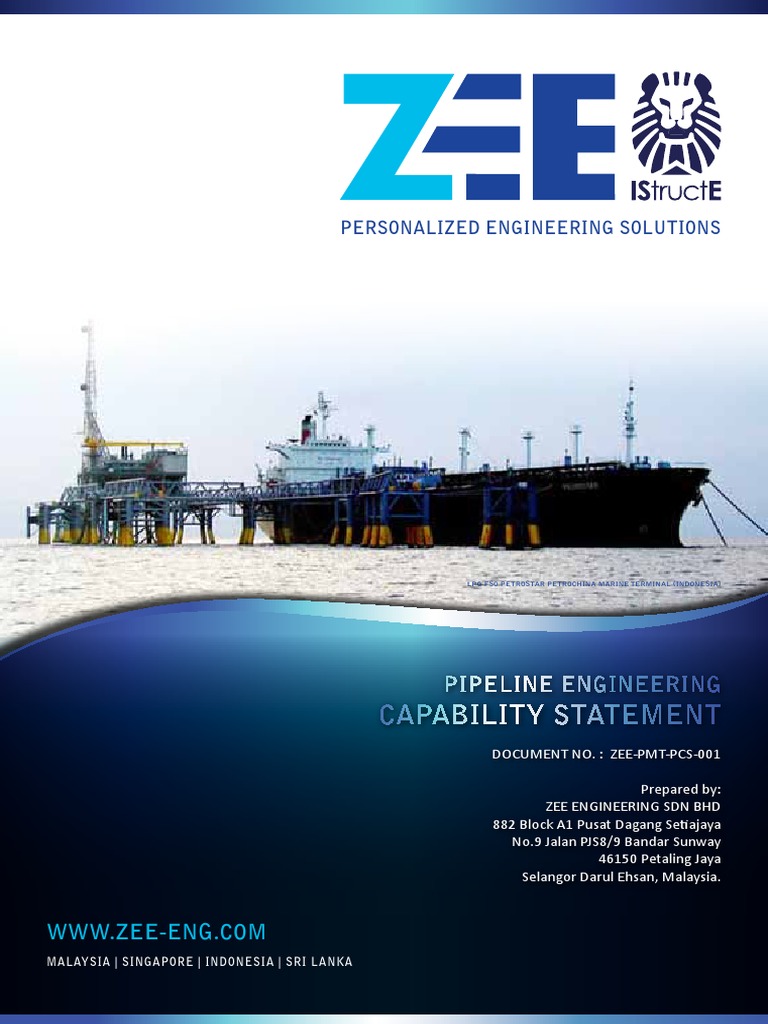 ZEE Pipeline Engineering Capability Statement | PDF | Naval ...