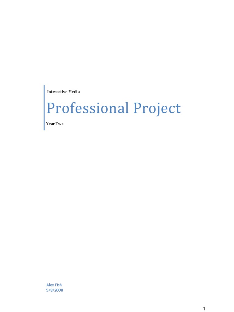 Alex Fish Professional Project | PDF | Usability | Creativity
