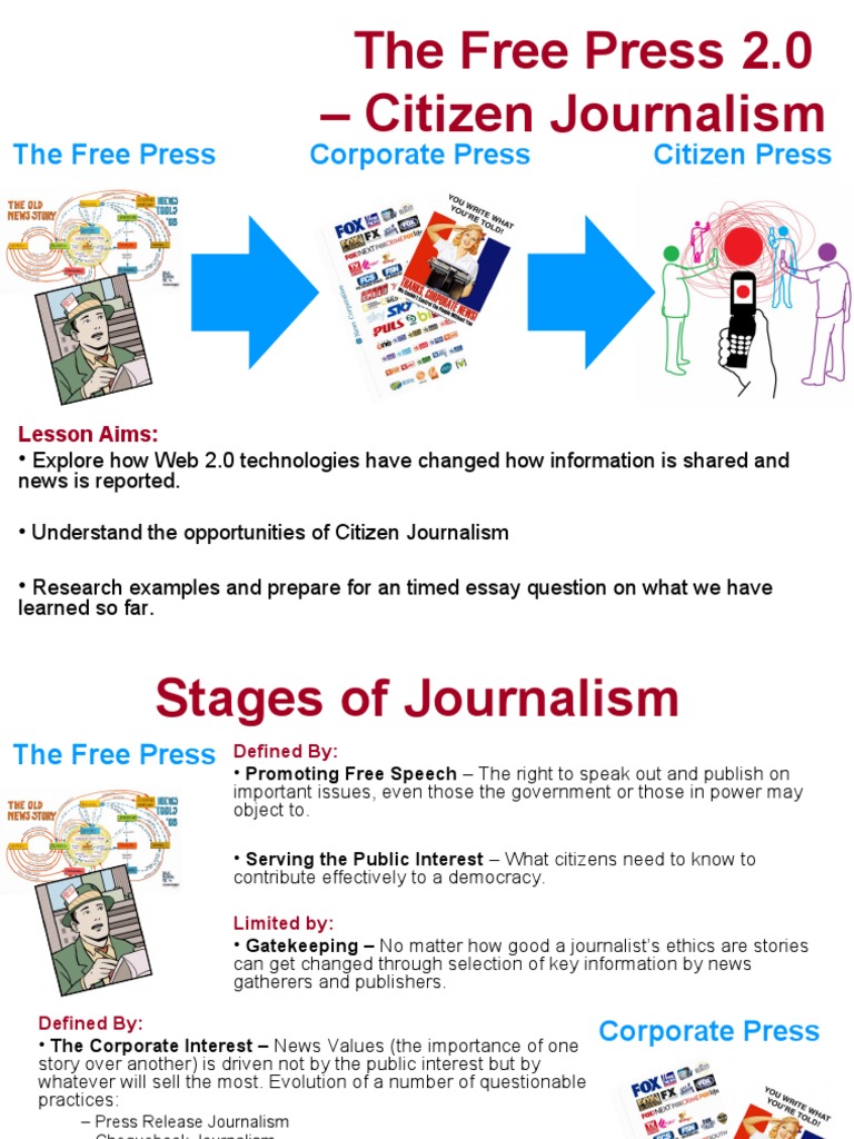 The Free Press Corporate Press Citizen Press | PDF | Journalism | News