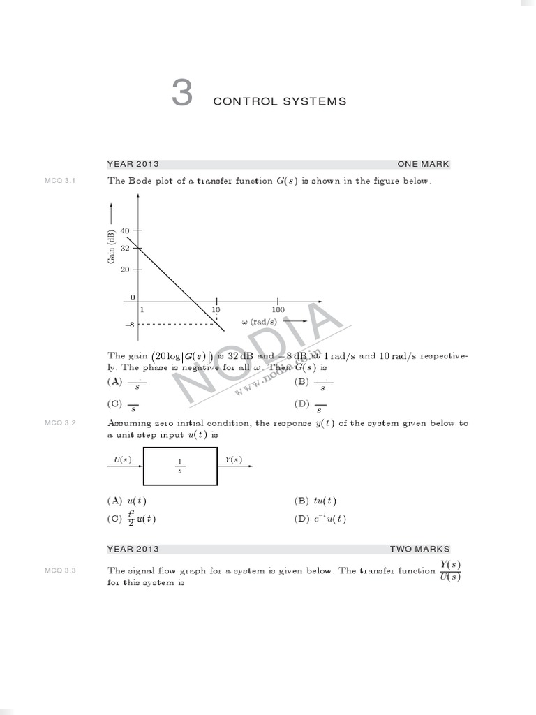 Control Systems Electrical | PDF | Control Theory | Telecommunications ...