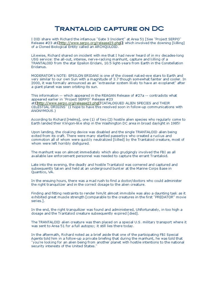 Trantaloid Capture On DC PDF | PDF | Astronomy | Outer Space