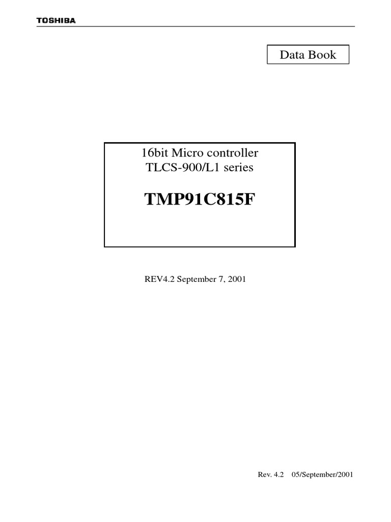 TMP91C815F - 16bit Microcontroller TLCS-900 L1 Series | PDF ... TMP91C815F - 16bit Microcontroller TLCS-900 L1 Series | PDF ...