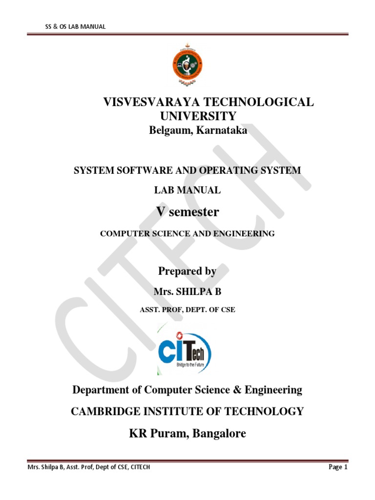 SS & OS LabManual | PDF | Command Line Interface | C (Programming Language)