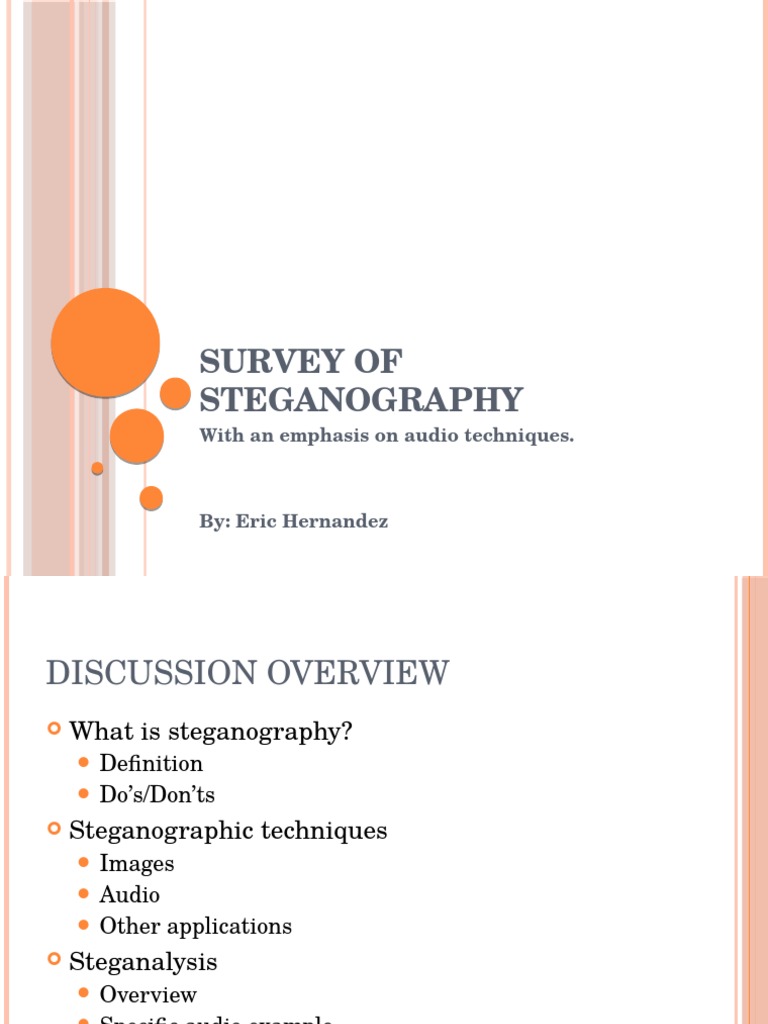 Survey of Steganography: With An Emphasis On Audio Techniques | PDF ...